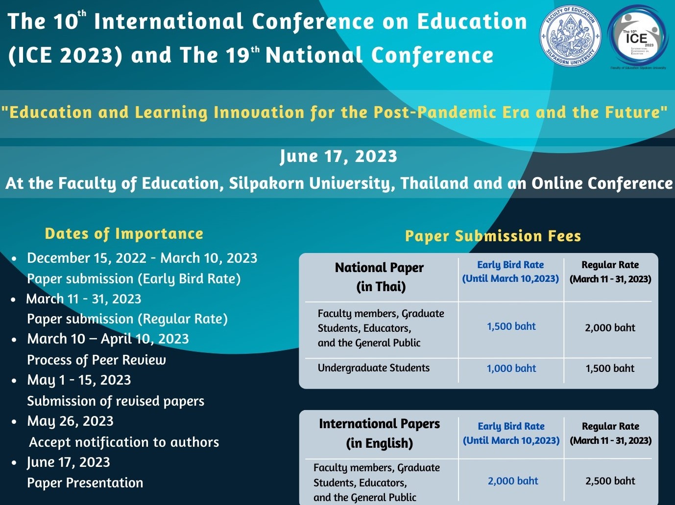 The 10th International Conference on Education (ICE 2023) and The 19th ...